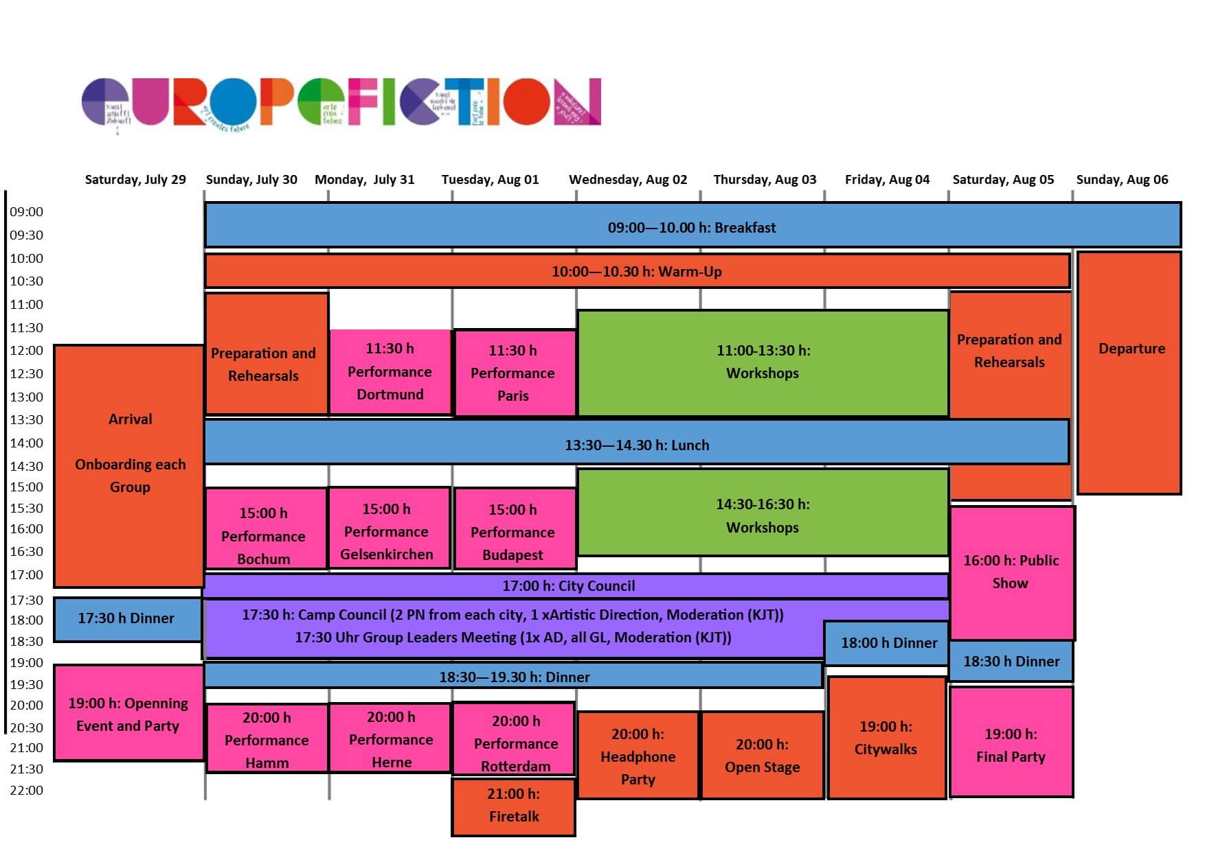 Camp Informations - europefiction
